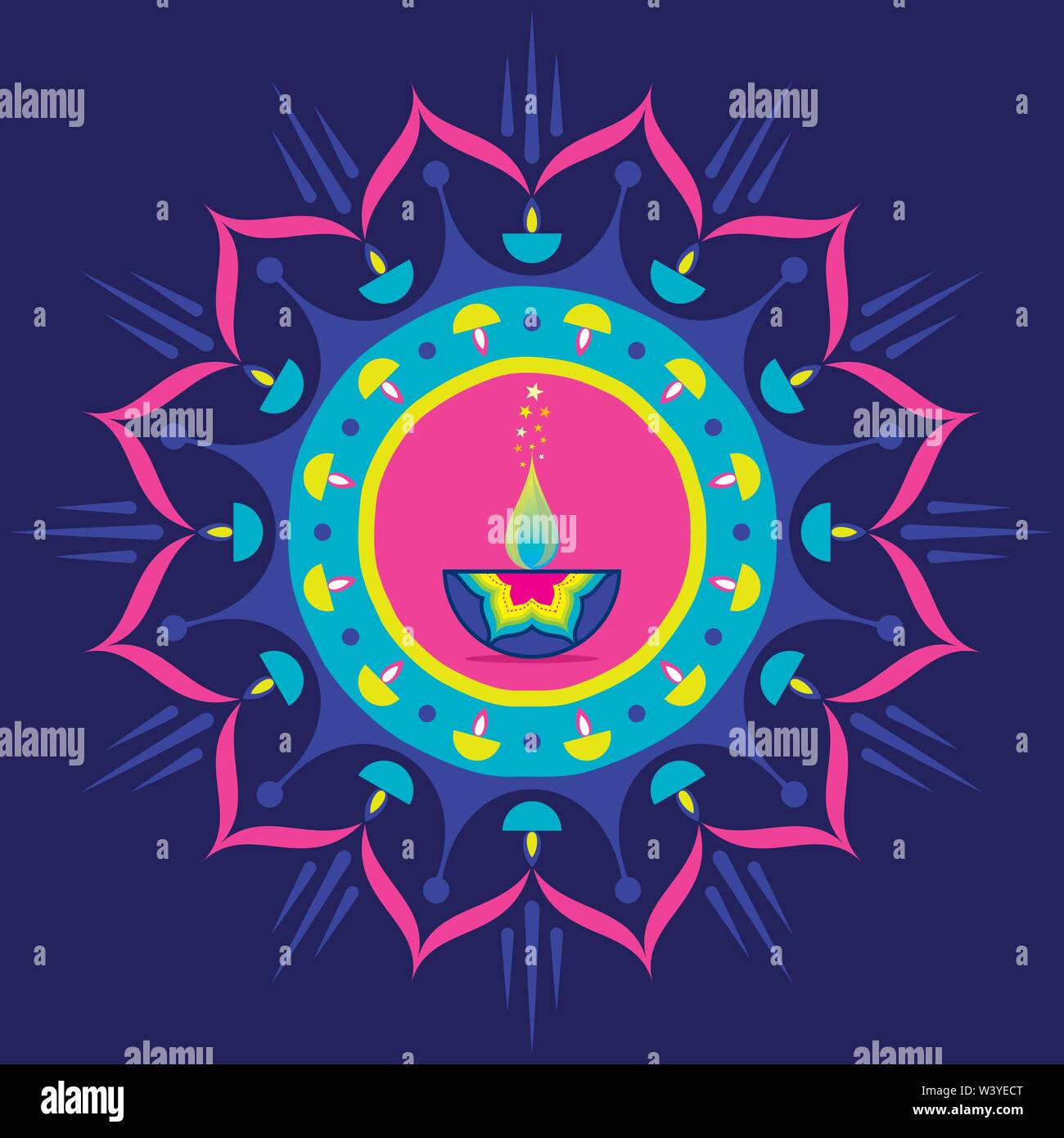 creative diwali greeting design, decorate with rangoli Stock Vector ...