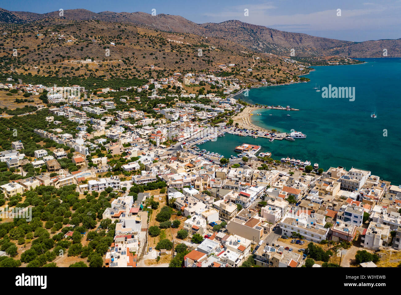 Elounda Village Crete Greece Stock Photos & Elounda Village Crete ...