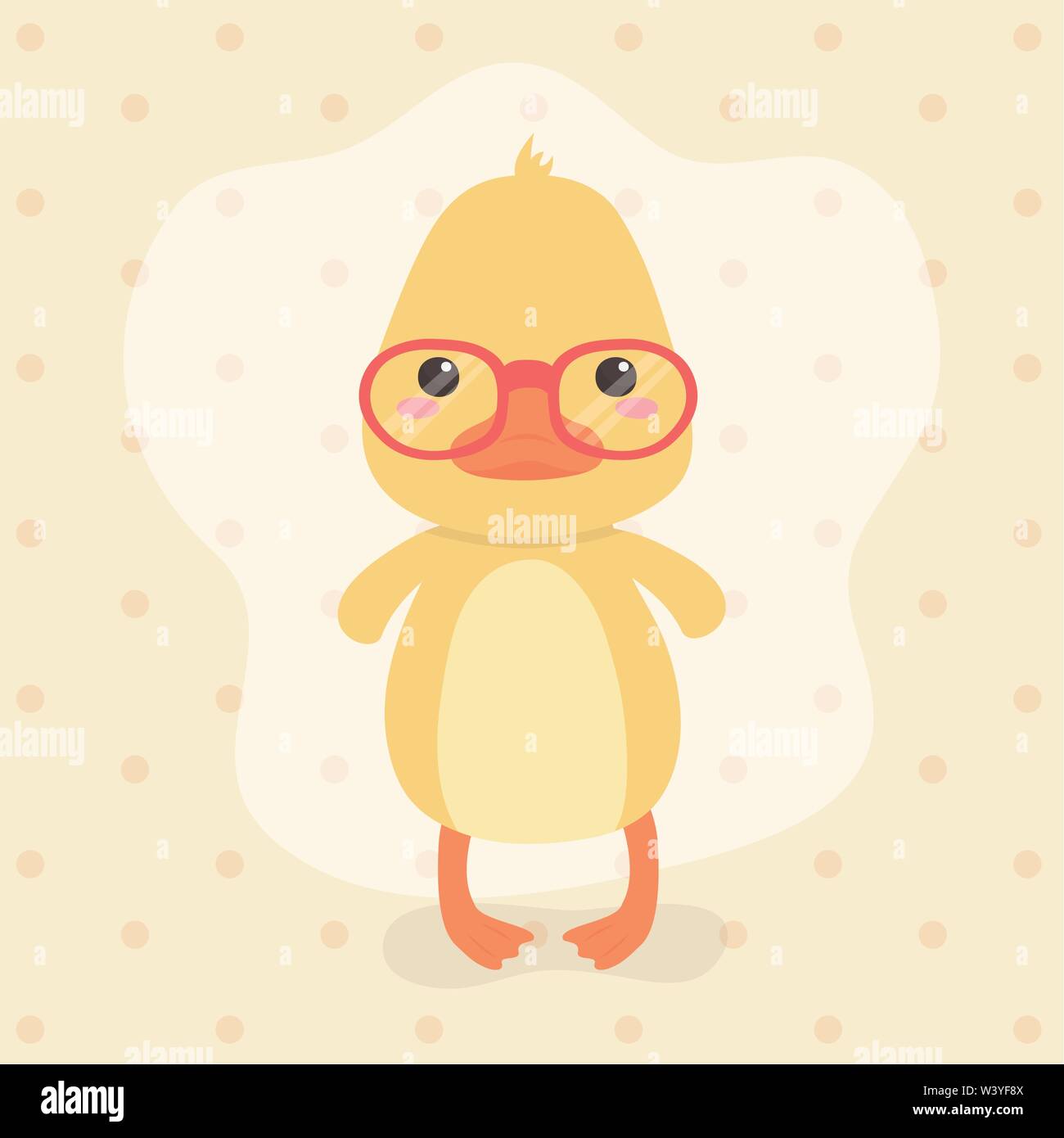 cute and little duck character vector illustration design Stock Vector ...