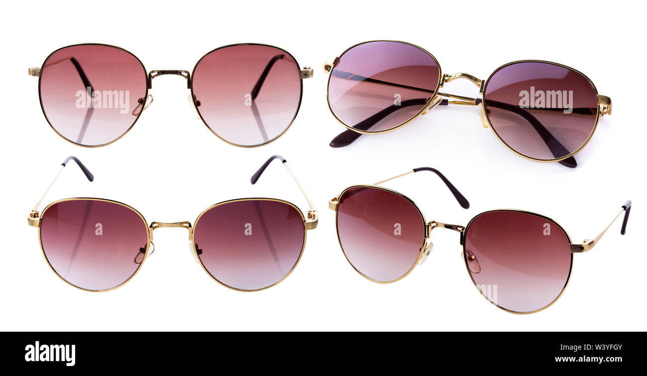 Glasses Isolated on White background Stock Photo - Alamy