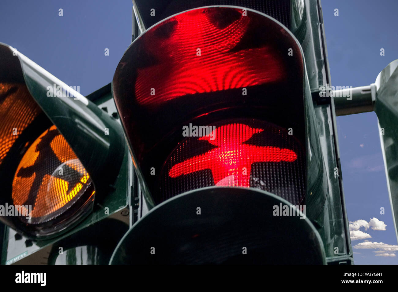 East German traffic lights red, Germany Red traffic lights Stock Photo ...