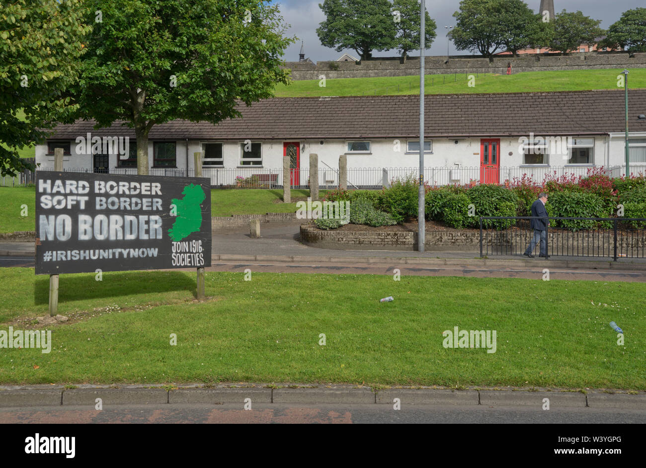 Republican murals in the Bogside area of Derry,Northern Ireland Stock ...