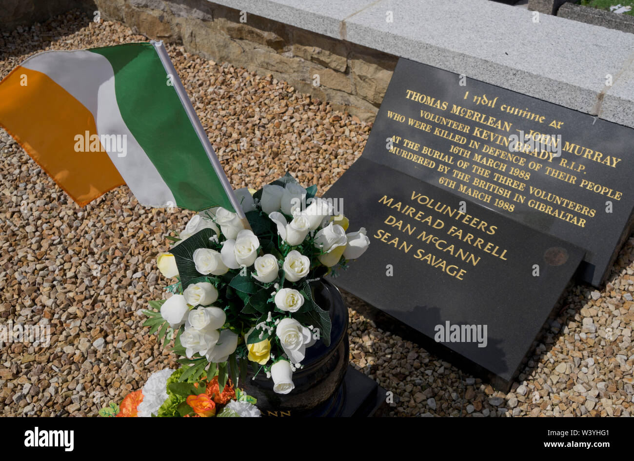 Republican graves at Milltown cemetery in the Falls Road area of ...