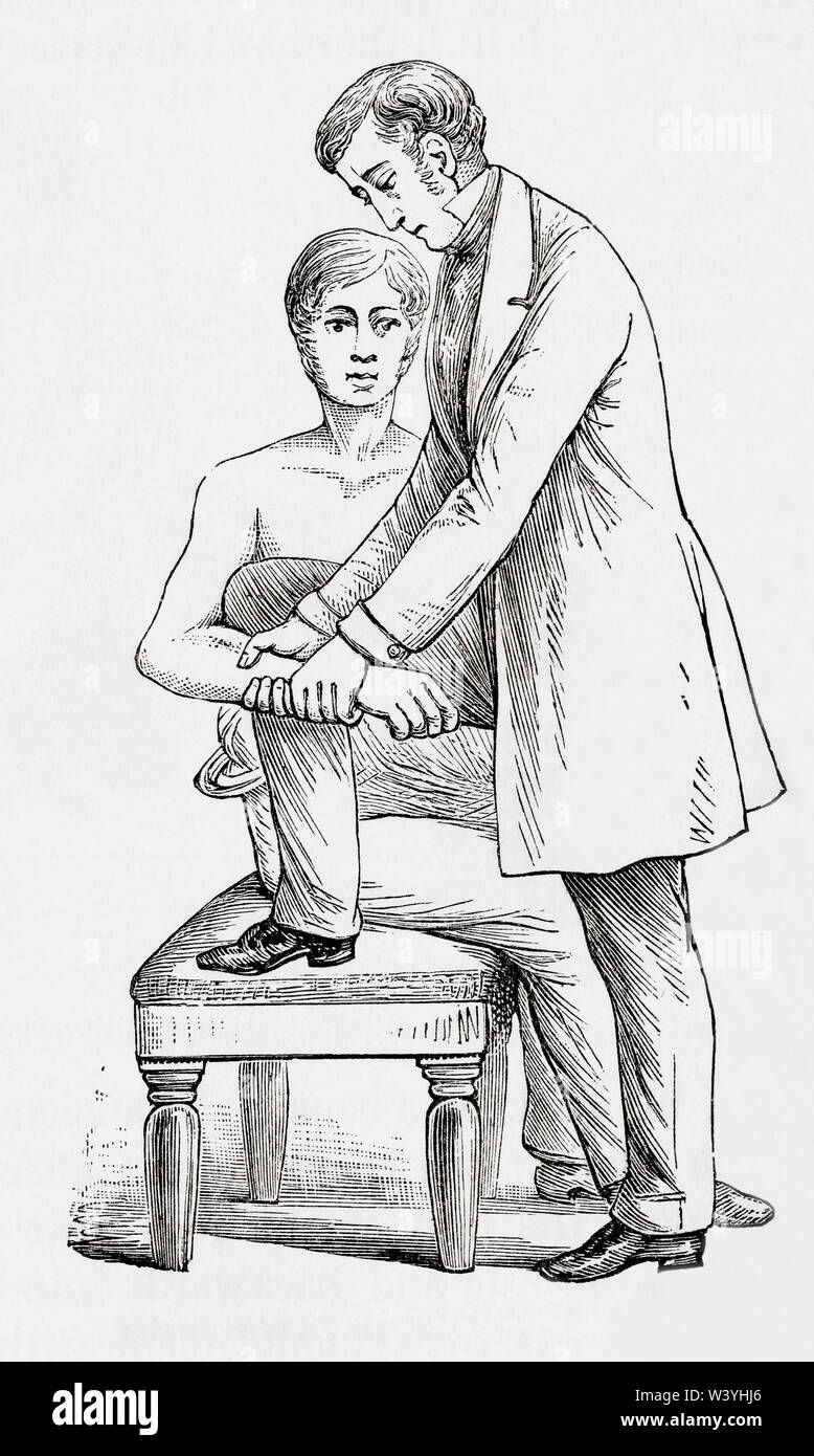 Reduction of dislocation of elbow. From The Household Physician ...