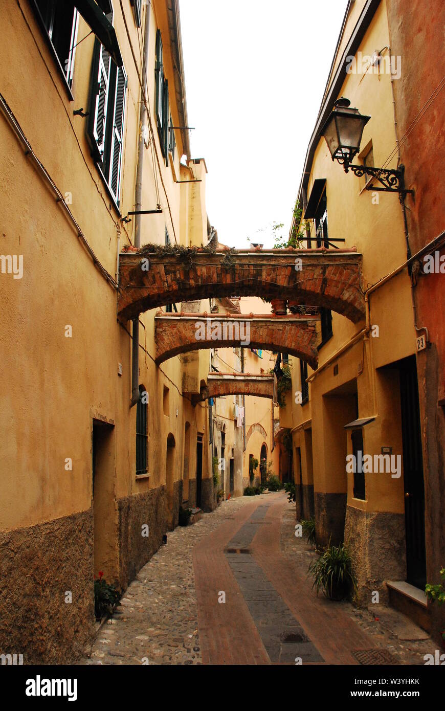 Medieval buildings in albenga hi-res stock photography and images - Alamy