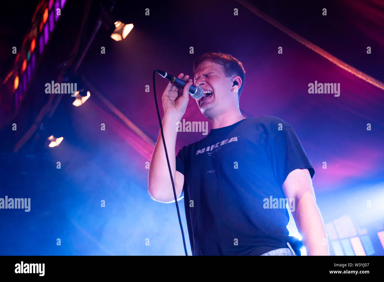 Bergen, Norway - June 14th, 2019. The Danish R&B duo Phlake performs a ...