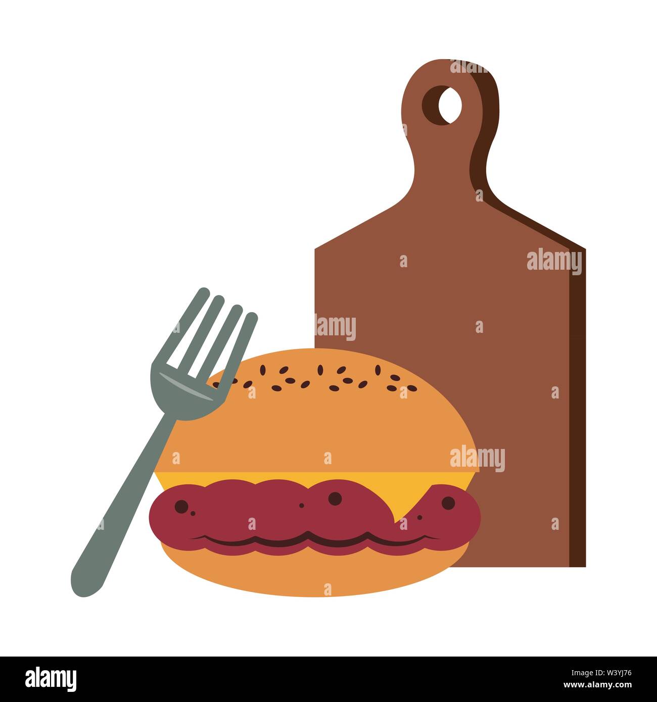 Tasty barbecue grilled food cartoon Stock Vector Image & Art - Alamy
