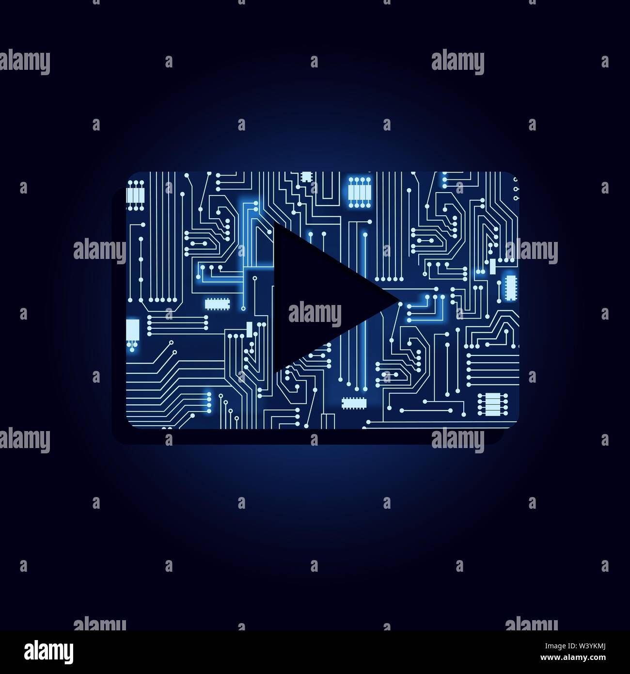 Play symbol filled with electronic circuit Stock Vector Image & Art - Alamy
