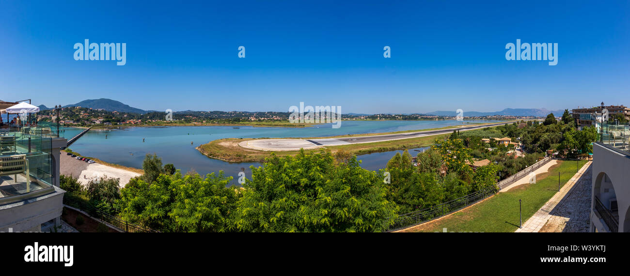 Panorama of Corfu airport Stock Photo - Alamy