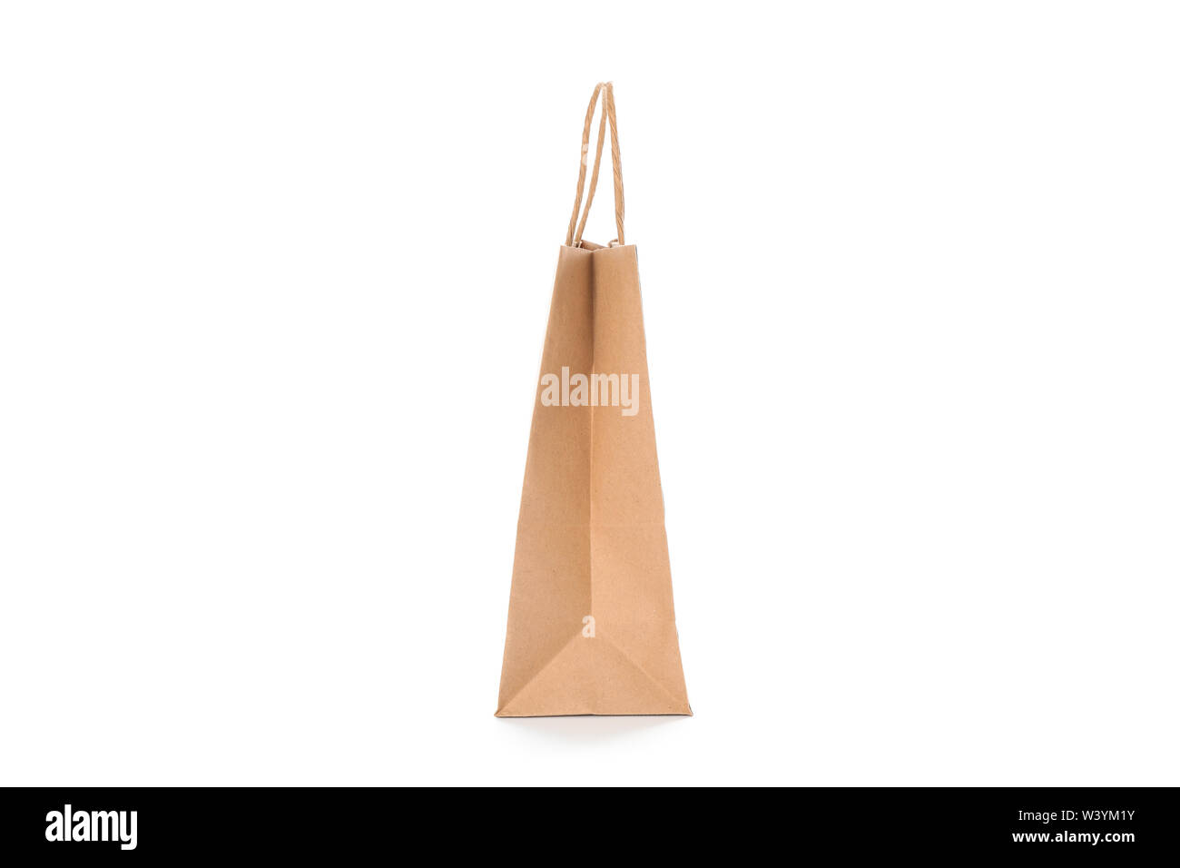 Empty paper bag isolated on white background Stock Photo - Alamy