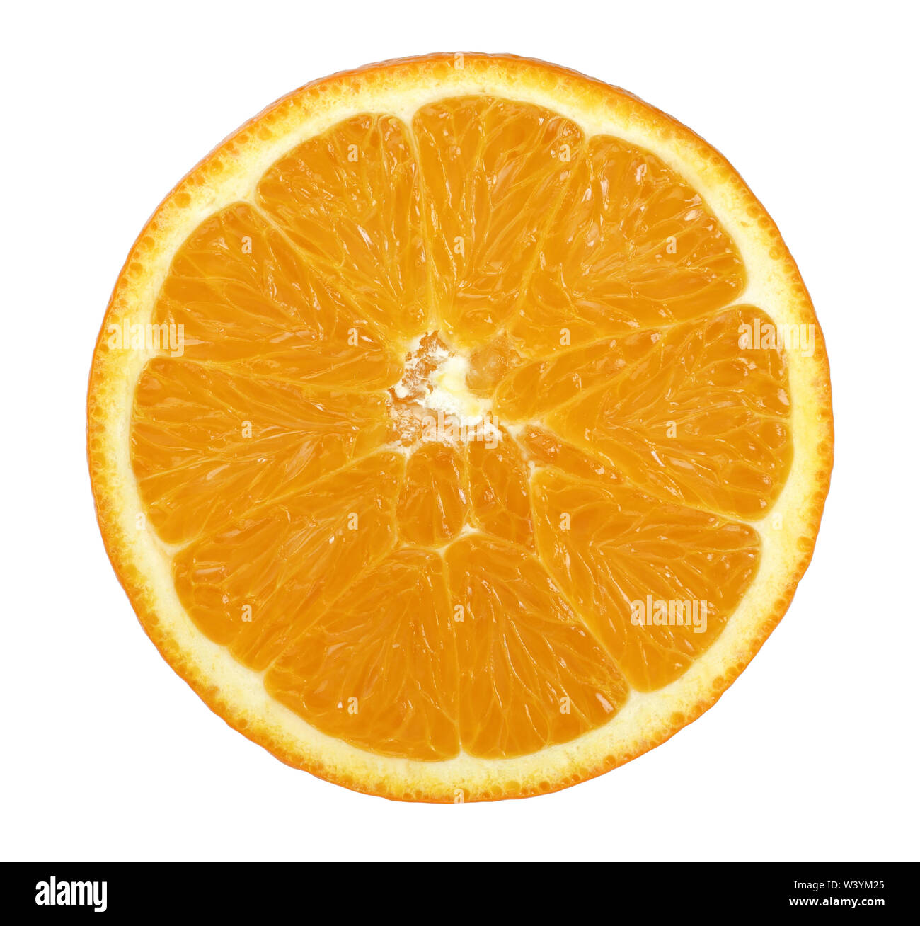 Fresh half orange fruit isolated on white background Stock Photo - Alamy