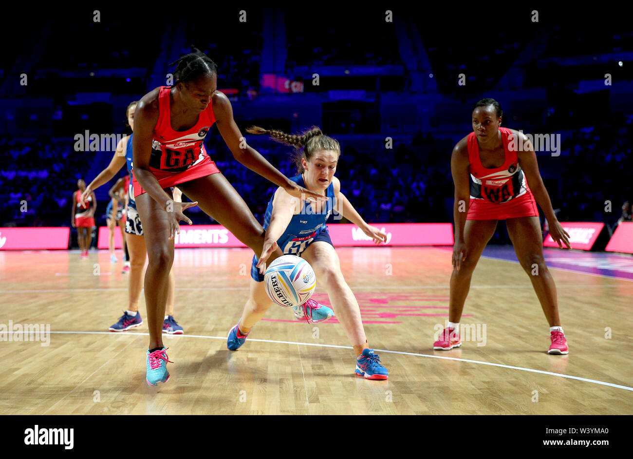 Scotland's Emily Nicholl (centre) and Trinidad and Tobago's Kalifa ...