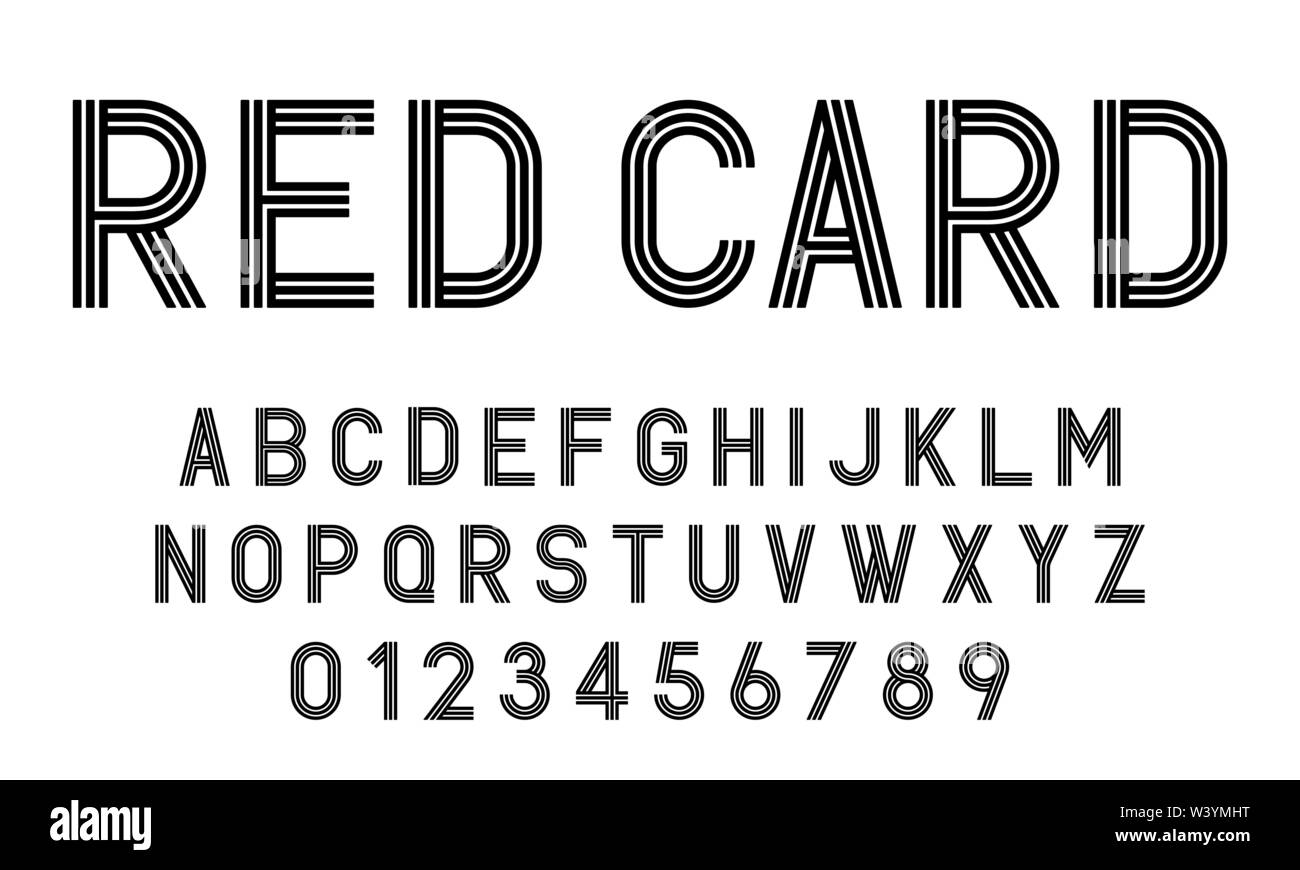 Set of alphabets fonts letters and numbers modern abstract design with ...