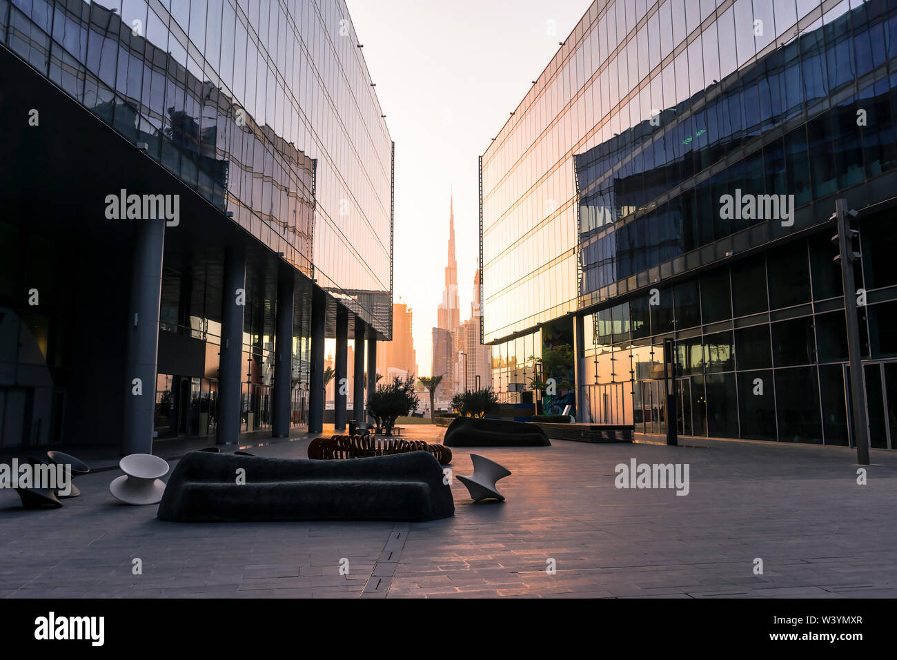 Dubai Design District, United Arab Emirates - Mar.30, 2018: a creative ...