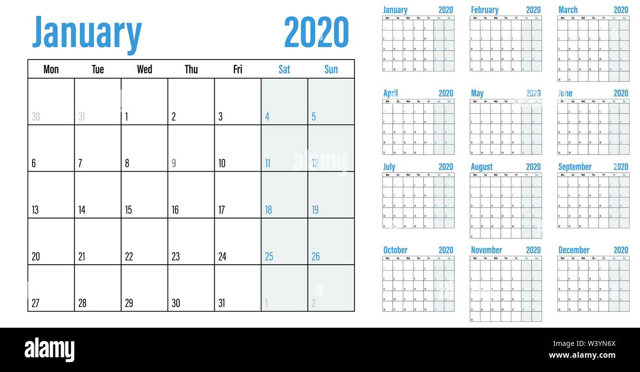 Annual planner 2020 hi-res stock photography and images - Alamy