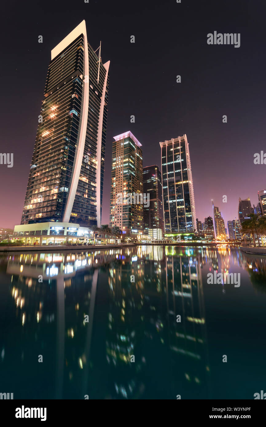 Skyscrapers on the Lake, Emirates, Dubai, Jumeirah Lakes Towers, Dec ...