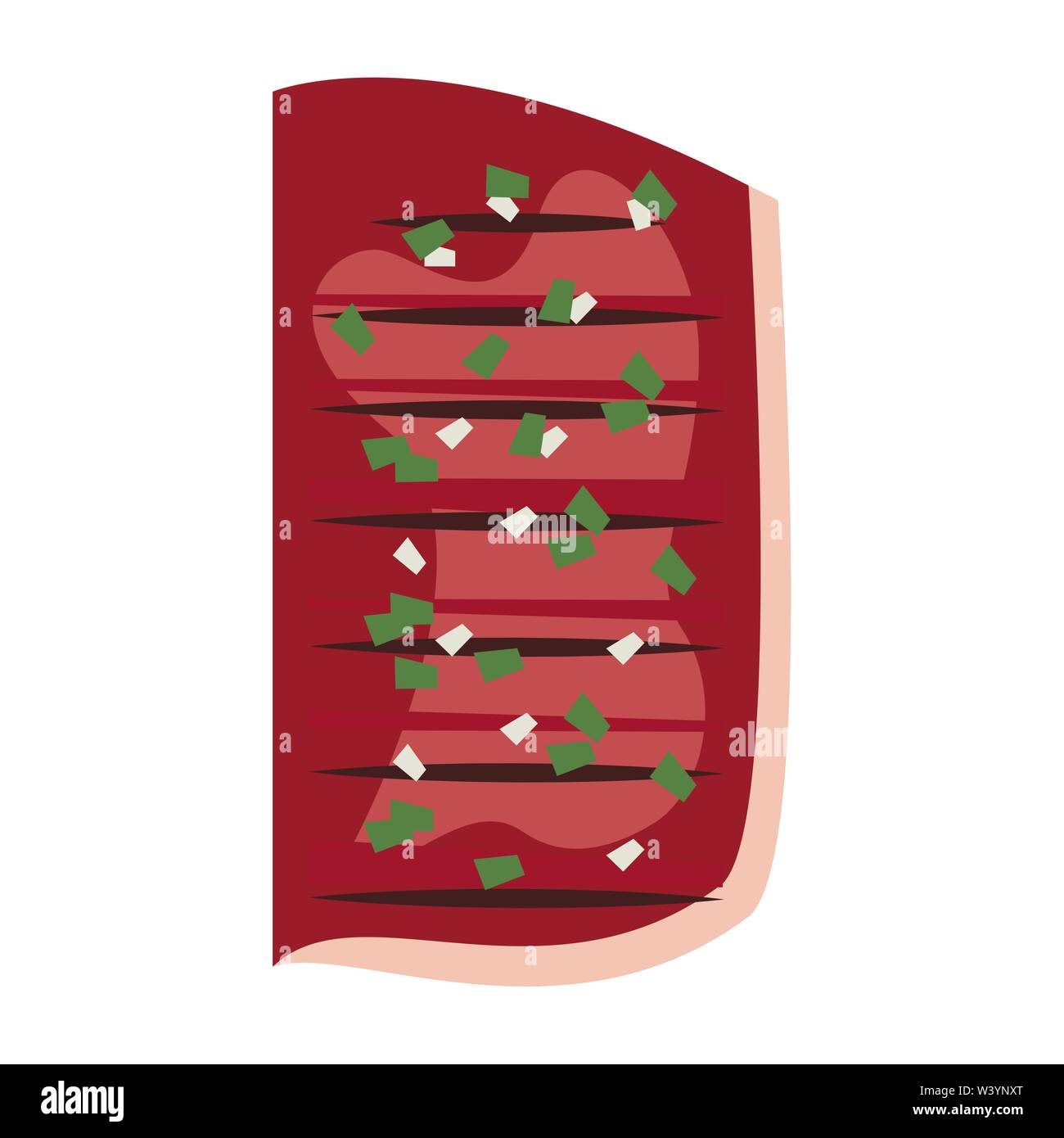 Barbecue food beef steak grilled cartoon Stock Vector Image & Art - Alamy