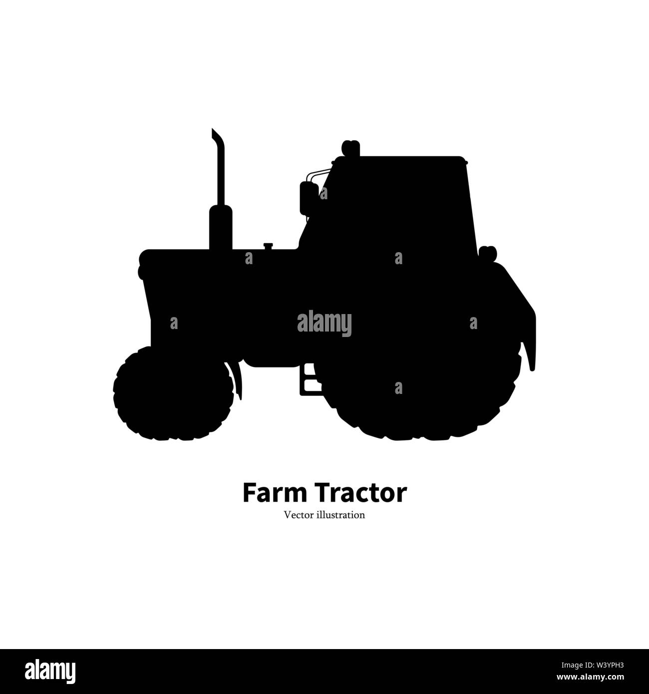Side profile tractor Stock Vector Images - Alamy
