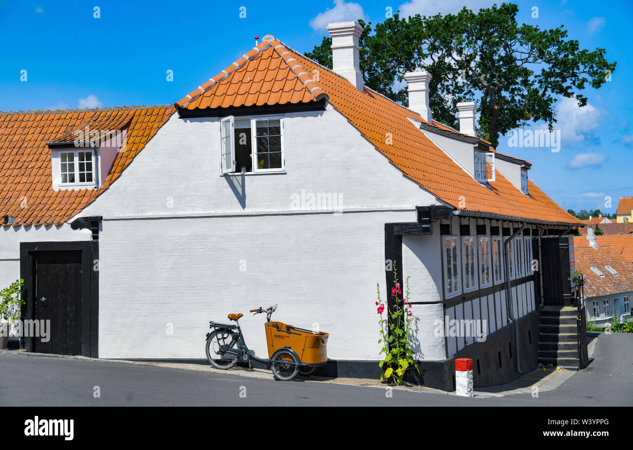 Svaneke, Denmark. 01st July, 2019. City view of Svaneke, a small town ...