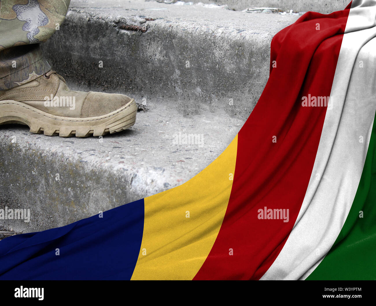 Waving flag seychelles hi-res stock photography and images - Alamy