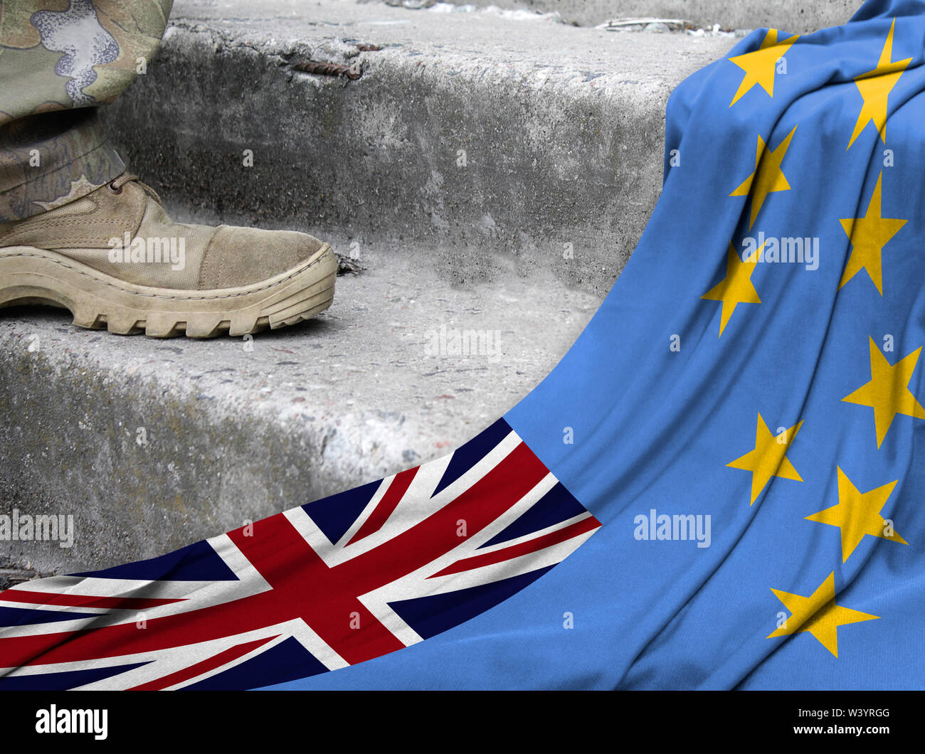 Military concept on the background of the flag of Tuvalu Stock Photo ...