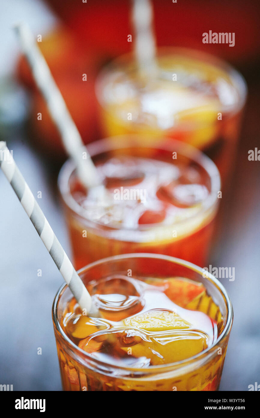 Ice tea drink Stock Photo - Alamy