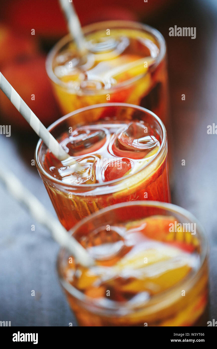 Ice tea drink Stock Photo - Alamy