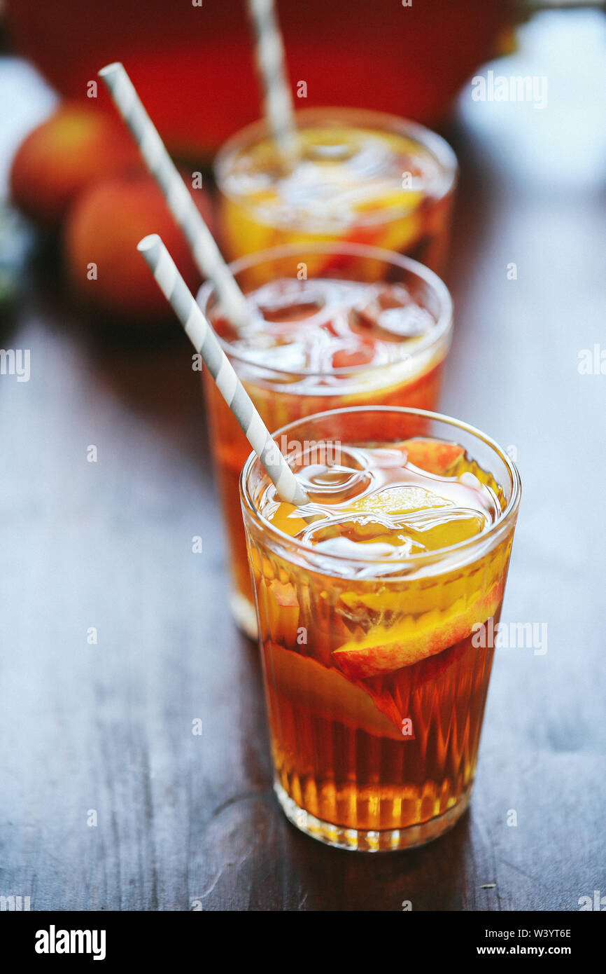 Ice tea drink Stock Photo - Alamy