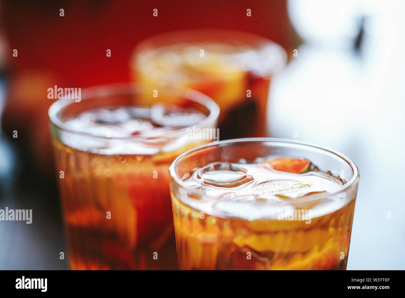 Ice tea drink Stock Photo - Alamy