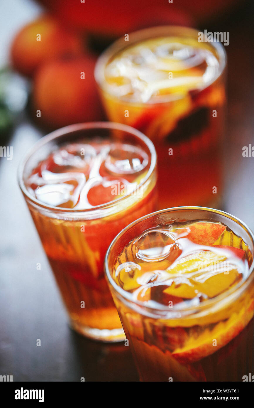 Ice tea drink Stock Photo - Alamy