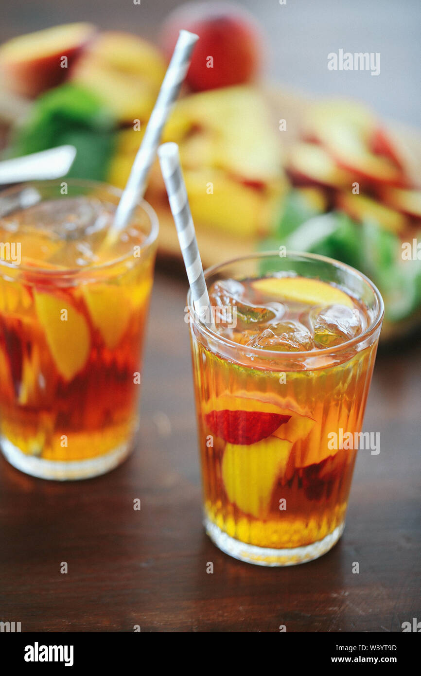 Ice tea drink Stock Photo - Alamy
