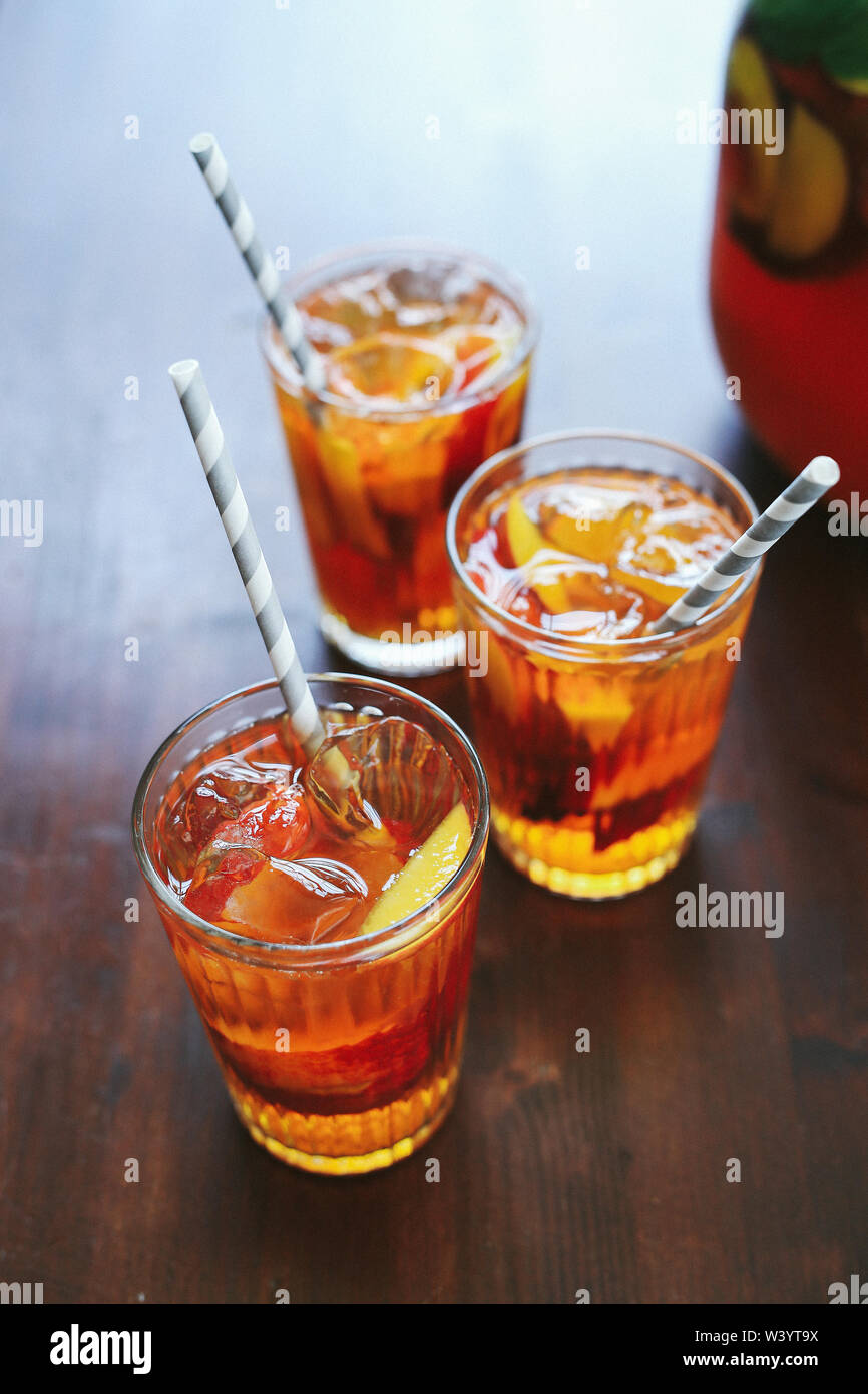 Ice tea drink Stock Photo - Alamy