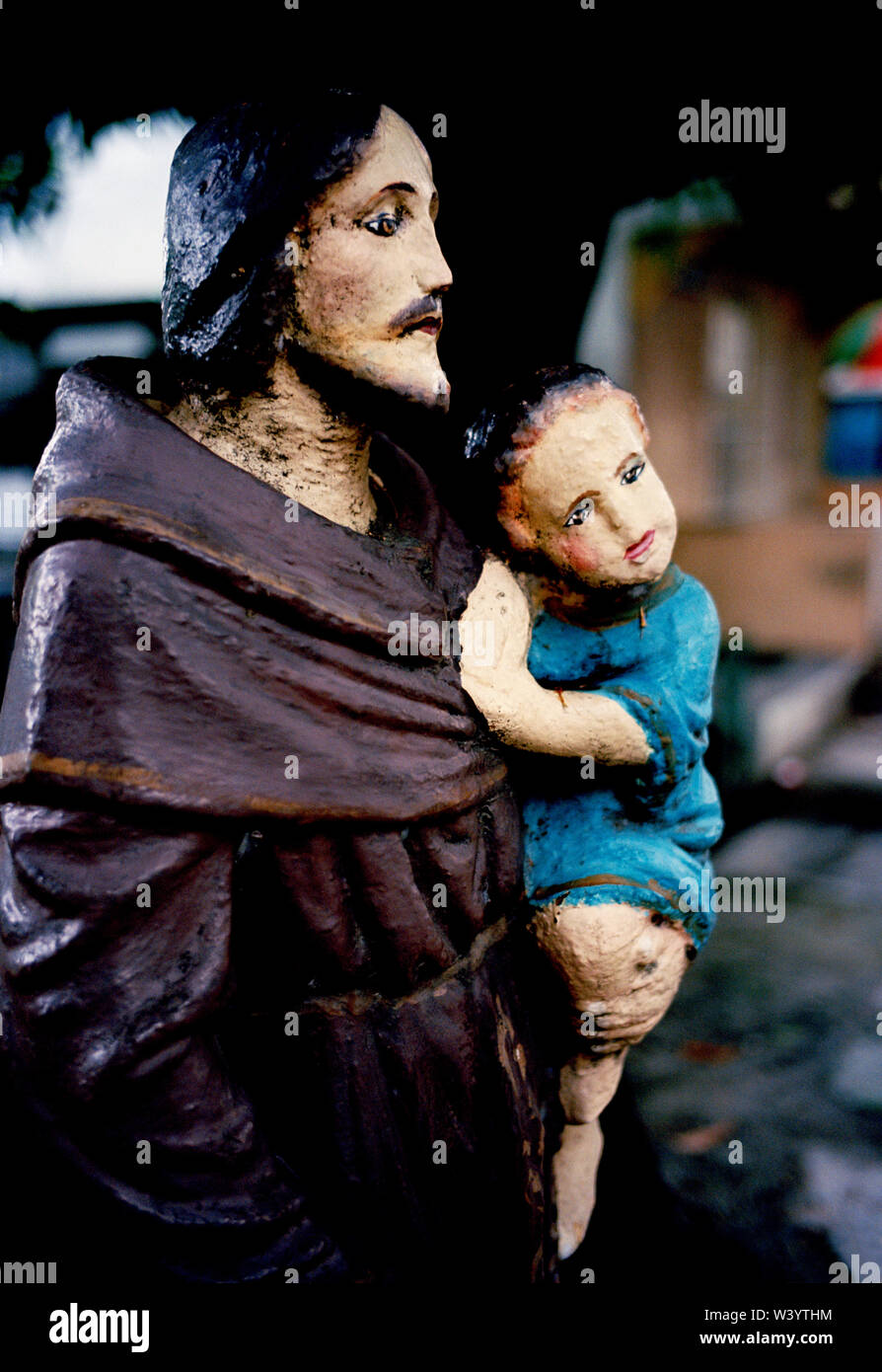 Baby Jesus and Joseph in Manila South Cemetery in Manila in Luzon Metro ...
