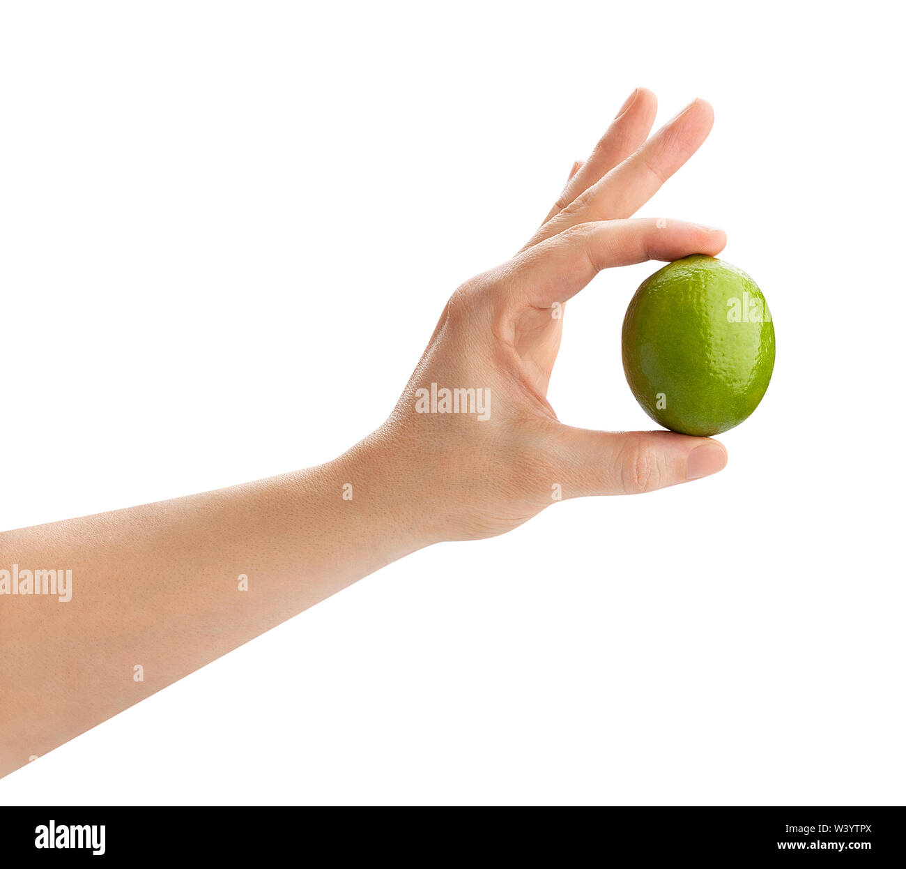lime in hand path isolated on white Stock Photo - Alamy