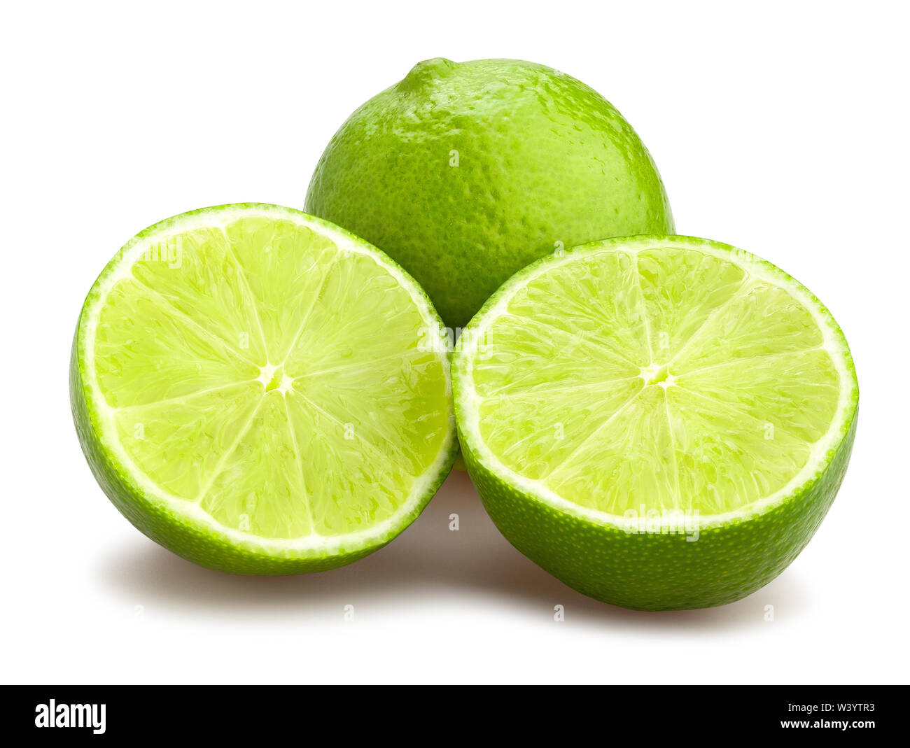 sliced lime path isolated on white Stock Photo - Alamy