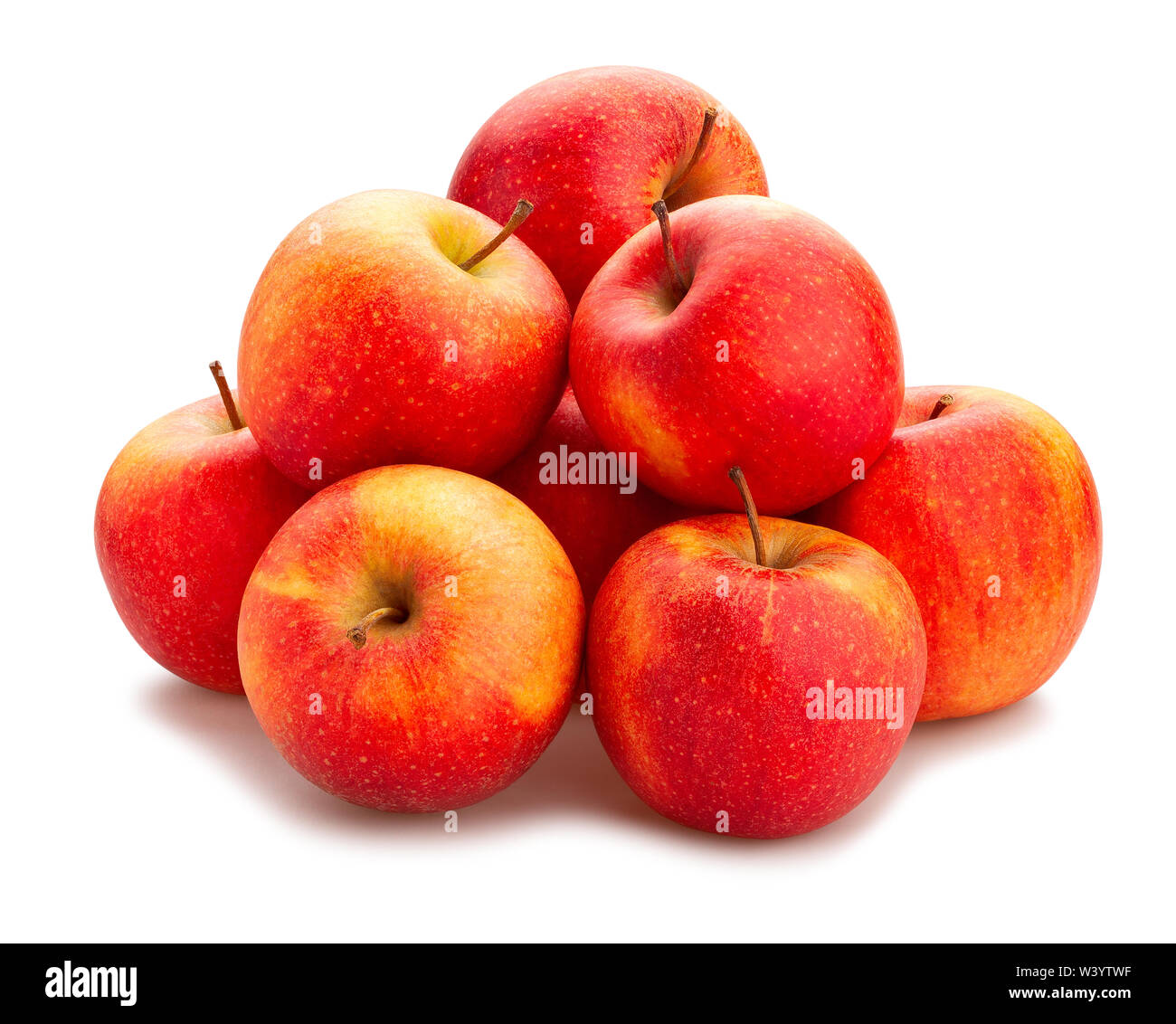 red apples path isolated on white Stock Photo - Alamy