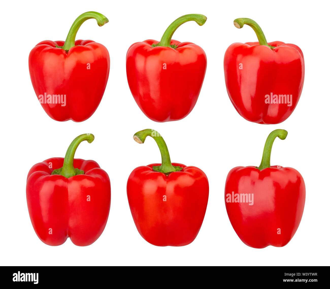 bell pepper path isolated on white Stock Photo - Alamy