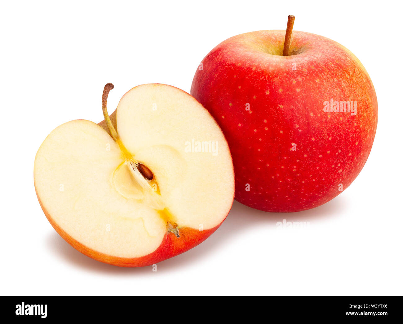 Sliced red apples on Cut Out Stock Images & Pictures - Alamy