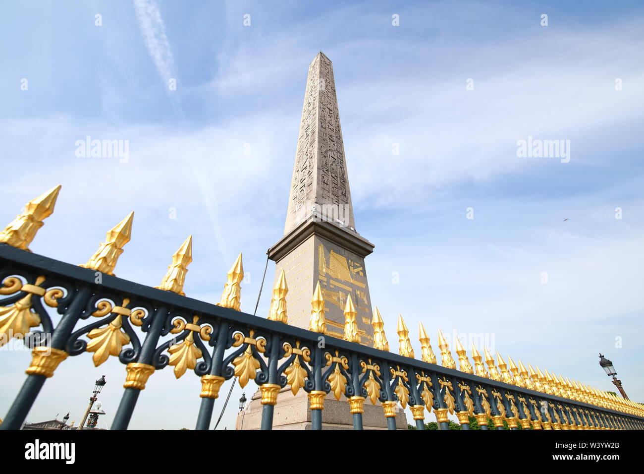 Concorde square monument tower Paris France Stock Photo - Alamy