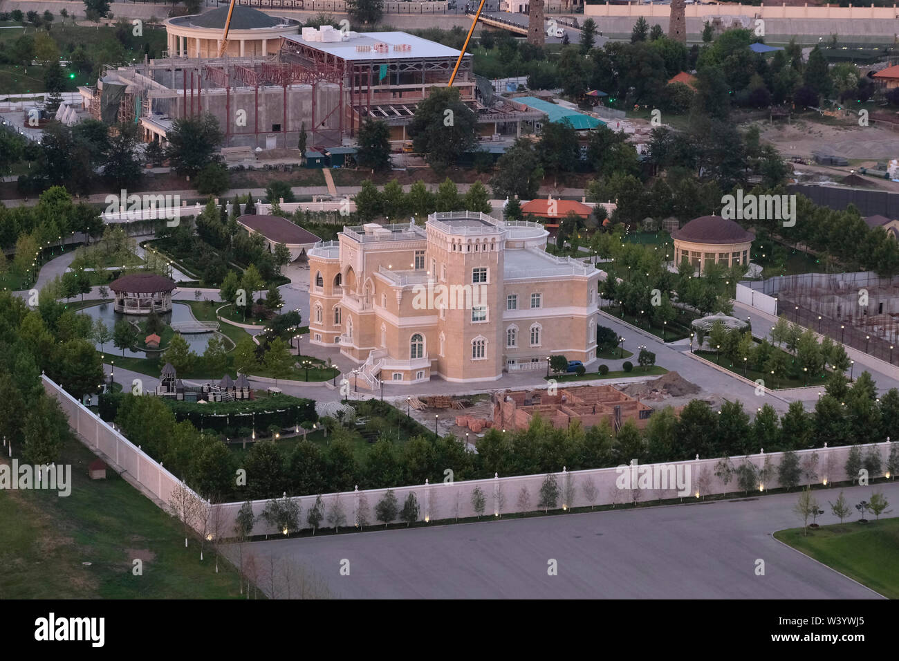 Aerial View The New Presidential Palace Complex In The Center Of Grozny