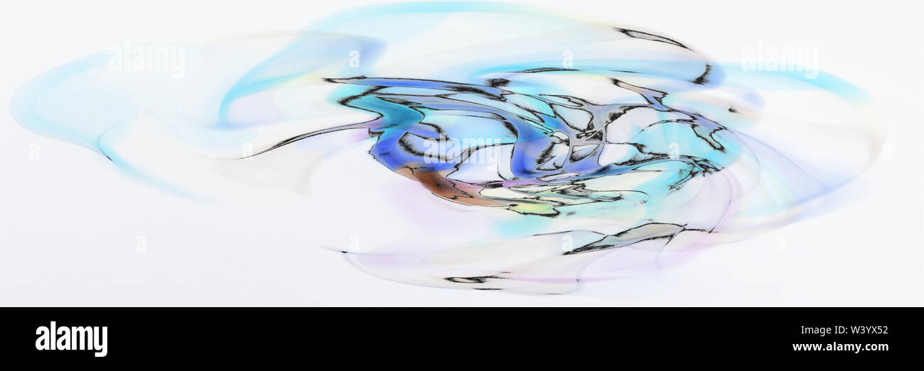 Digital art, panoramic abstract 3D objects with soft lighting (12000 x ...