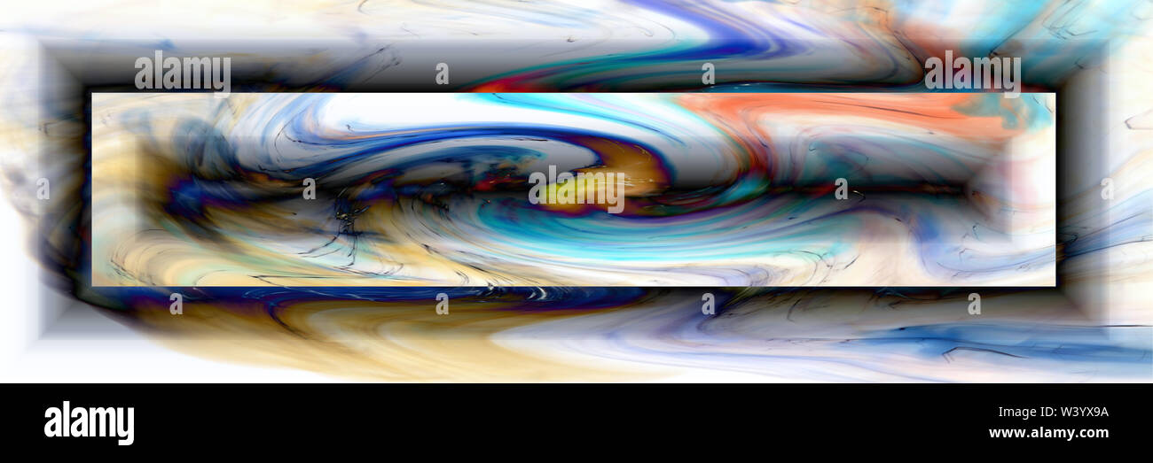 Digital art, panoramic abstract 3D objects with soft lighting (12000 x ...