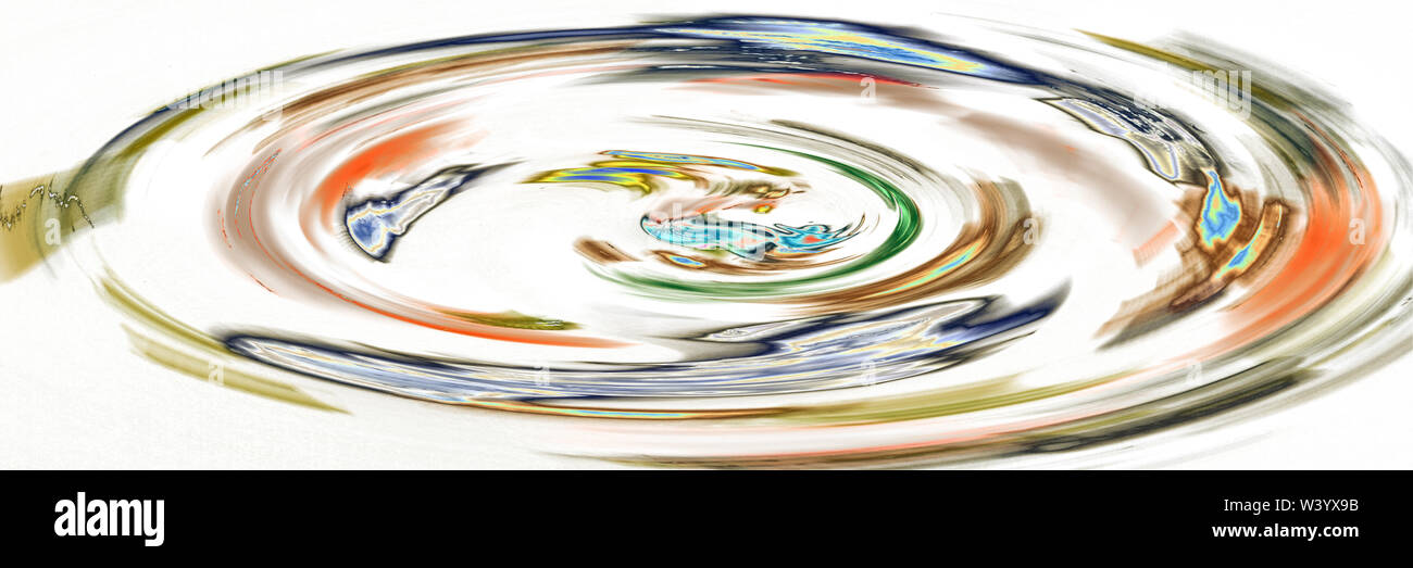 Digital art, panoramic abstract 3D objects with soft lighting (12000 x ...