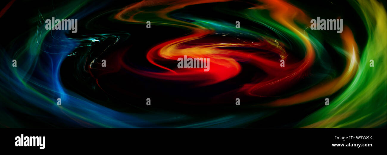 Digital art, panoramic abstract 3D objects with soft lighting (12000 x ...