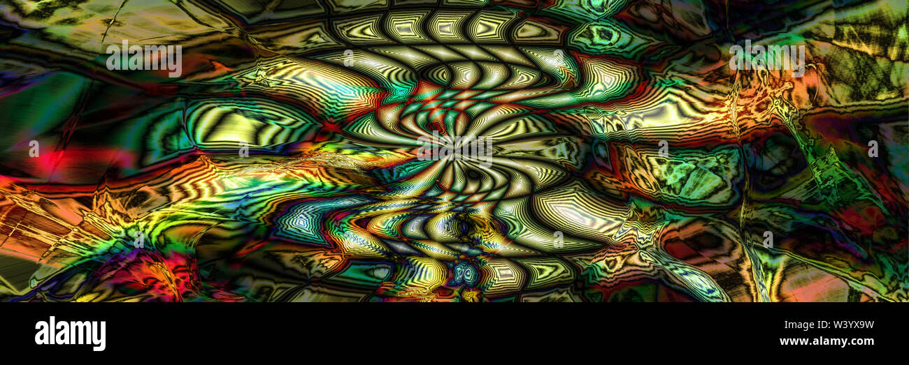 Digital art, panoramic abstract 3D objects with soft lighting (12000 x ...