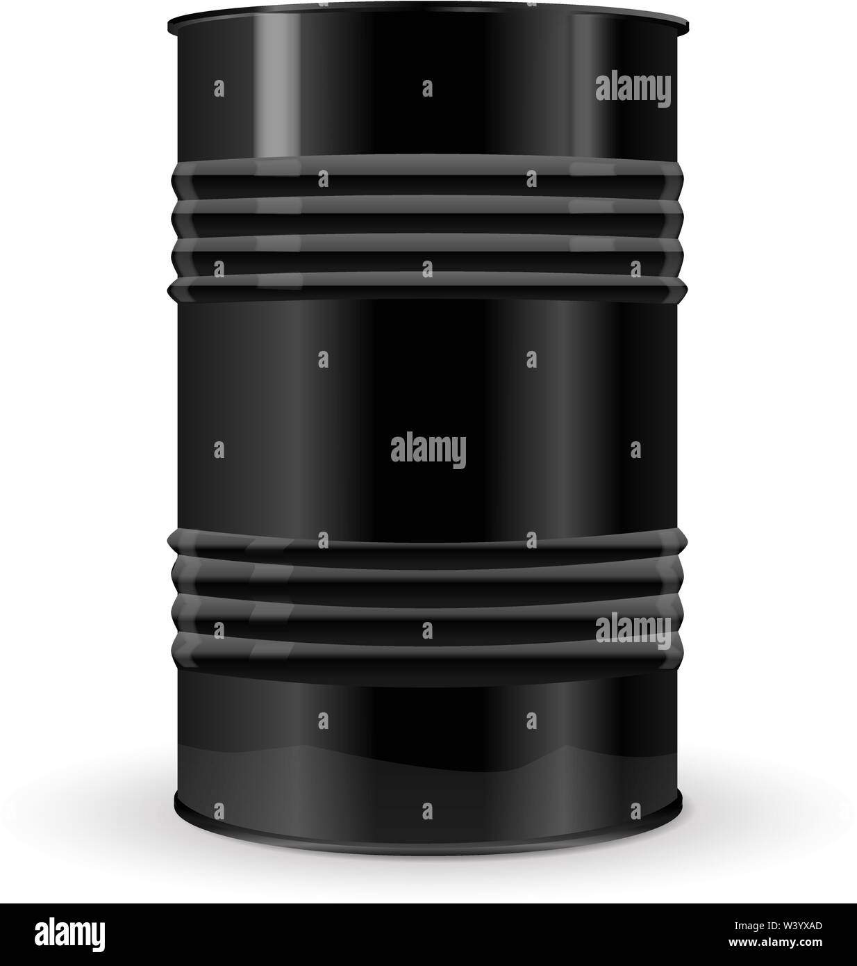 Black metal barrel without labels Stock Vector Image & Art - Alamy