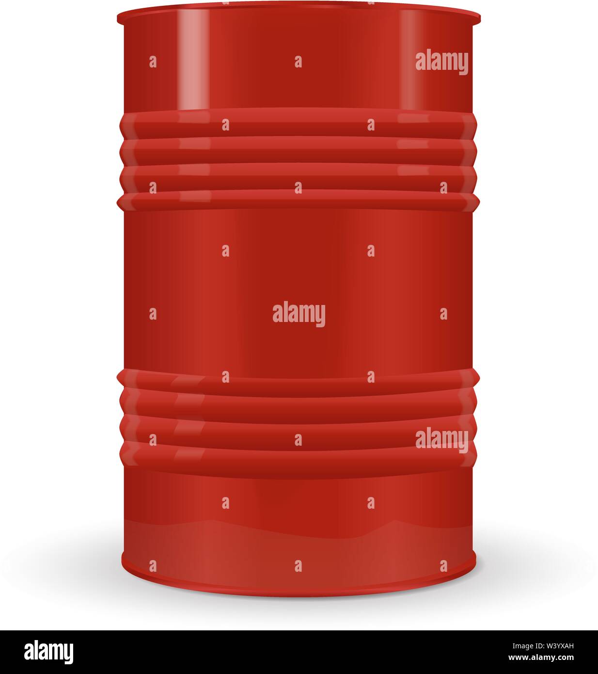 Red metal barrel without labels Stock Vector Image & Art - Alamy