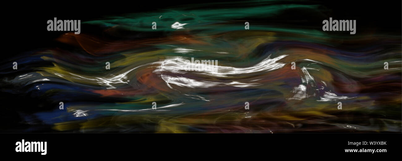 Digital art, panoramic abstract 3D objects with soft lighting (12000 x ...