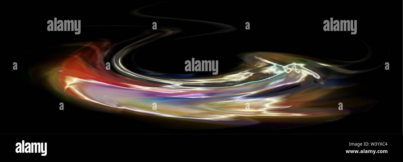 Digital art, panoramic abstract 3D objects with soft lighting (12000 x ...