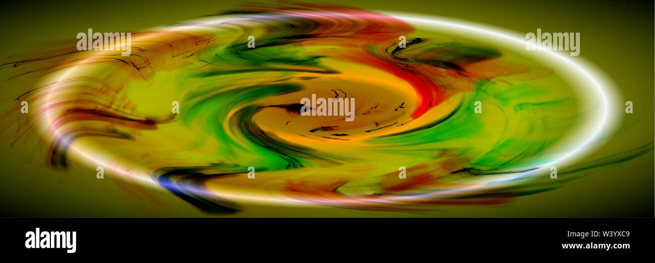 Digital art, panoramic abstract 3D objects with soft lighting (12000 x ...